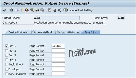 Assign Default Printer Format Type In Sap