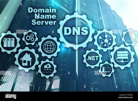 Dns Domain Name System Network Web Communication Internet And Digital Technology Concept