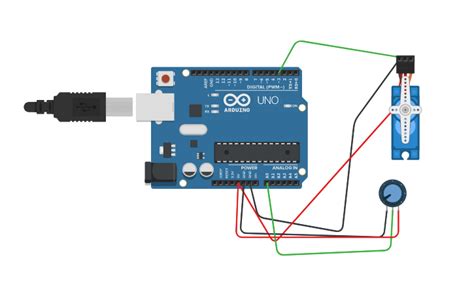 Circuit Design Servo Tinkercad