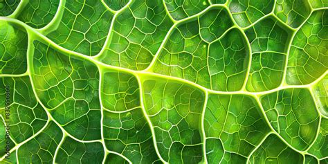 Botanical Leaf Mesophyll Structure Microscopic Examination Of Plant