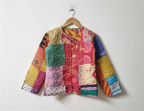 Patchwork Kantha Quilt Jacket Indian Vintage Kantha Coat Handmade