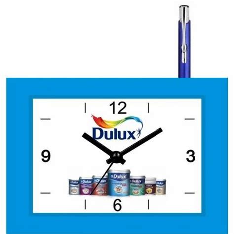 Blue Rectangular Analog Wall Clock At ₹ 100piece Rr Nagar