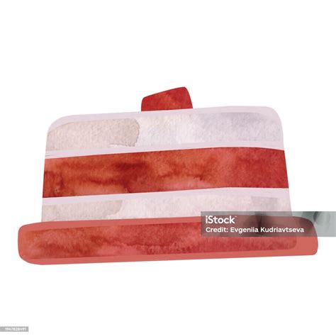 빨간색과 흰색 줄무늬가 있는 버터 접시 설거지 카페 디자인과 메뉴 디자인을 위한 흰색 배경에 고립된 수채화 그림 가정 생활에 대한 스톡 벡터 아트 및 기타 이미지 Istock