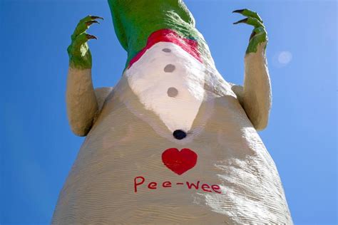 Pee Wee Is Going To Live On Cabazon Dinosaur Painted In Tribute To