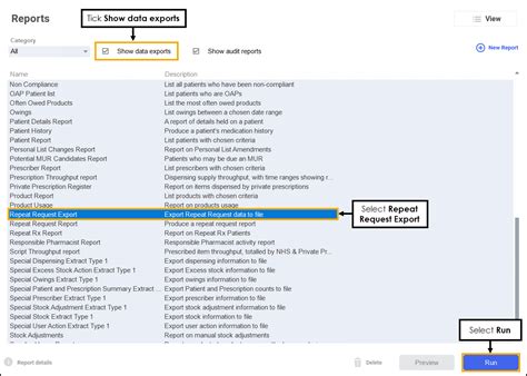 Repeat Request Export