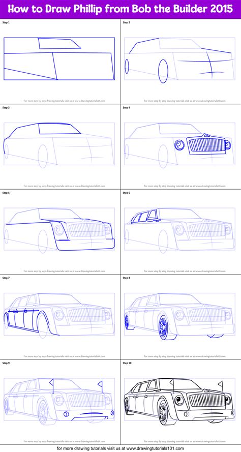 How To Draw Phillip From Bob The Builder Bob The Builder Step By Step