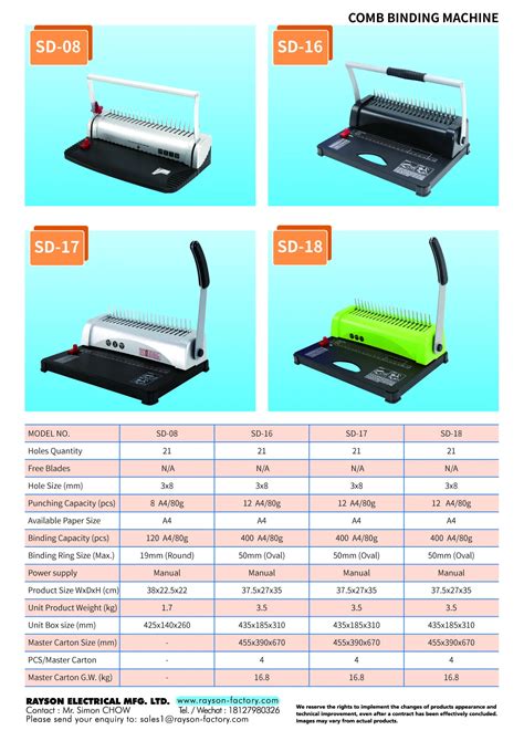 Comb Binding Machine Sd 08