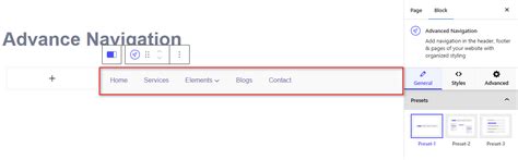 Advanced Navigation Block Radius Blocks Documentation