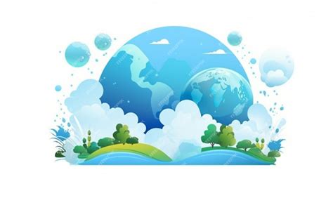 Premium Ai Image Preservation Of The Ozone Layer On White Background Vector