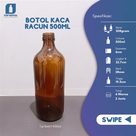 Botol Poison Racun 500ml Top Botol Pusat