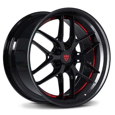 Custom Red And Black Forged Wheels And Rims Rvrn Forged Rvrn Wheels