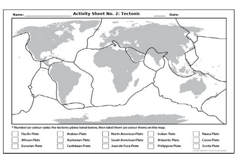 Tectonic Plates Activity Sheet 2 Pdf