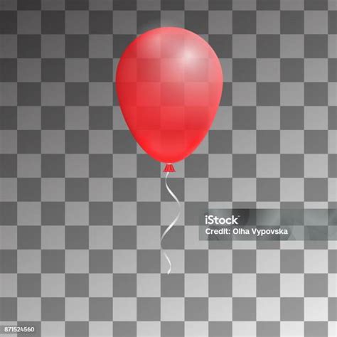 3d 현실 투명 헬륨 빨간 풍선 광택 풍선 비행의 휴가 그림 절연 구도에 대한 스톡 벡터 아트 및 기타 이미지 구도 기념일 날기 Istock