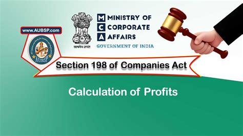 Section 198 Calculation Of Profits Companies Act 2013 AUBSP