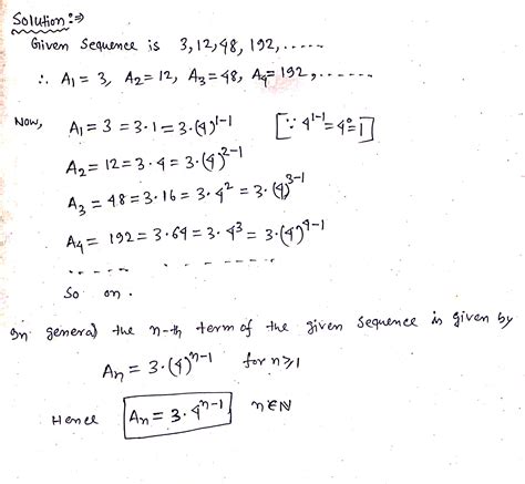 Solved Write An Equation To Describe The Sequence Below Use N To