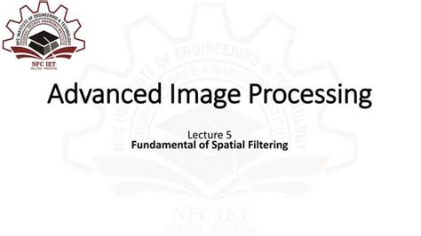 Spatial Filters Digital Image Processing Pptx