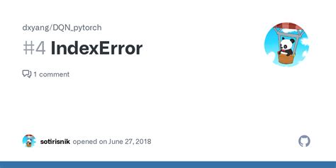 indexerror · issue 4 · dxyang dqn pytorch · github