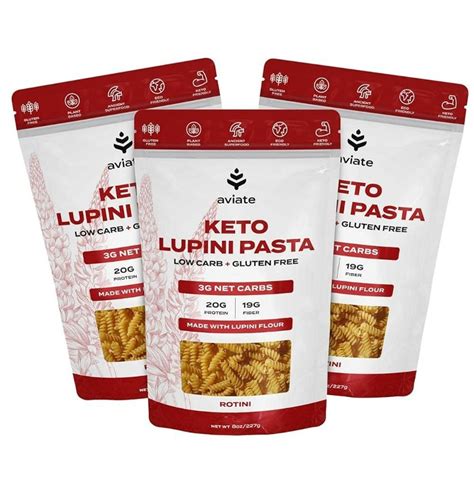 Aviate 케토 파스타 저탄수화물 3g 순 루피니 국수 고단백 20g 글루텐 프리 루핀 밀가루로 티몬