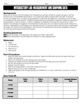 Physics Introductory Lab Measurements And Graphing TPT