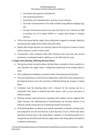 Module SCM Notes Pdf Logistics Business