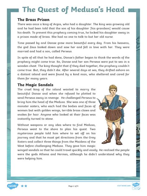 Medusa Reading Comprehension Pdf Medusa