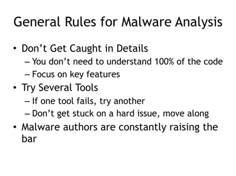 cnit 126 ch 0 malware analysis primer and 1 basic static techniques ppt