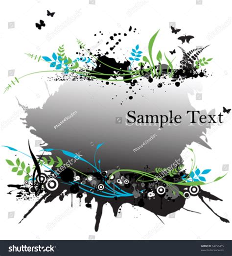 Grungy Leafy Splotchy Background Stock Vector Royalty Free 14953405