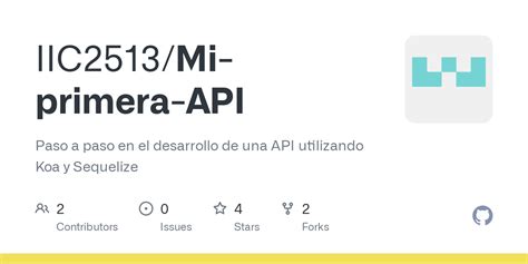Github Iic2513mi Primera Api Paso A Paso En El Desarrollo De Una