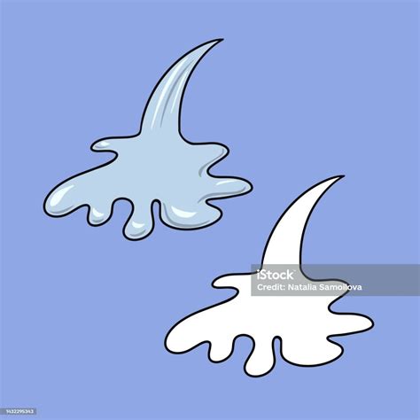 이미지 세트 물의 흐름 만화 스타일의 물 튀기 물과 방울의 벡터 일러스트 레이 션 0명에 대한 스톡 벡터 아트 및 기타 이미지 0명 개체 그룹 곡선 Istock