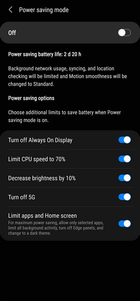 S21 Ultra Power Saving Mode Battery Drain S21ultra