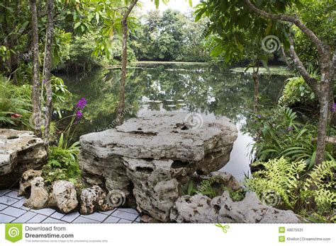 Ornamental Pond Stock Image Image Of Ornamental Water 49075531