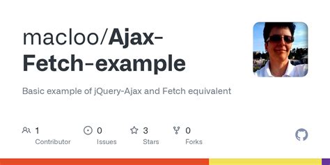 Github Macloo Ajax Fetch Example Basic Example Of Jquery Ajax And
