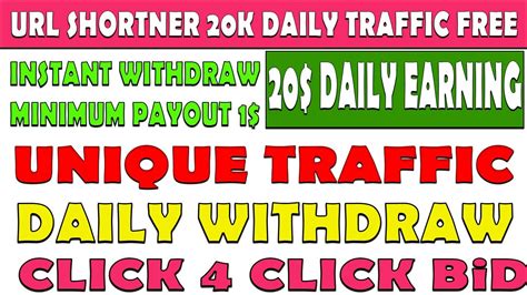 Shortener Get 20K Free Traffic Daily Daily Payout Shortener