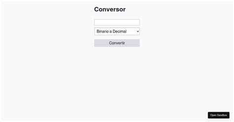 Convert Binary To Decimal And In Reverse Codesandbox