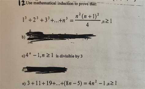Solved 2 ﻿use Mathematical Induction To Prove