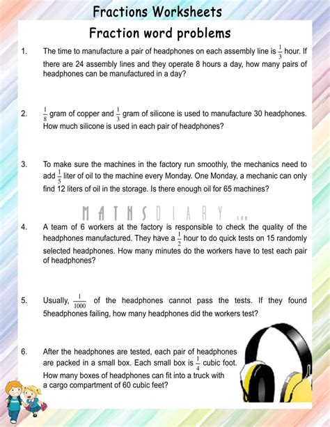 Multiplication Fraction Word Problems Worksheet Proworksheet