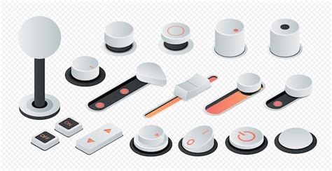 Premium Vector Set Of D Buttons Collection Of Graphic Elements For