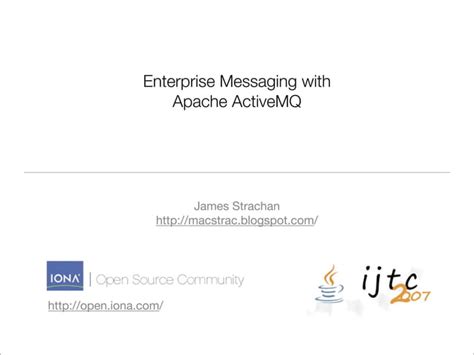 Enterprise Messaging With Apache Activemq Ppt