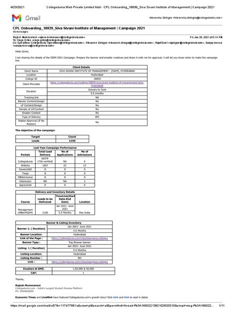 Ssim 2021 Onboarding Pdf Master Of Business Administration