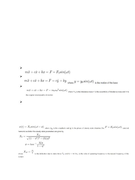 Experiment To Obtain Frequency Response Curves Of Single Degree Freedom