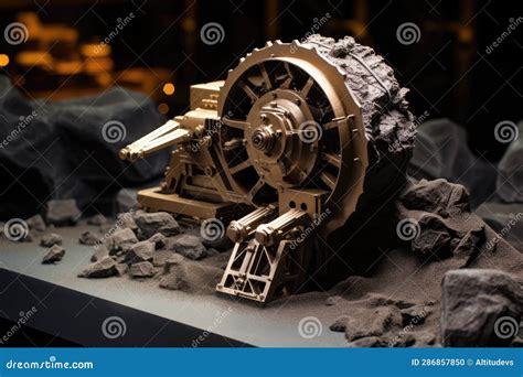 3d Printed Tools For Space Mining Operations Stock Illustration