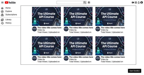 Youtube Clone Codesandbox