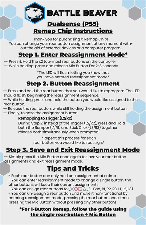 Got A Used Bb Ps5 Following Remap Instructions Wont Go Into Remap Mode The Two Back Buttons