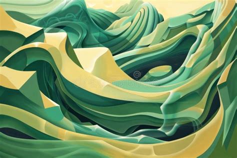 Dive Into The Mesmerizing World Of Abstract Digital Art With This Vibrant Fluid Design Stock