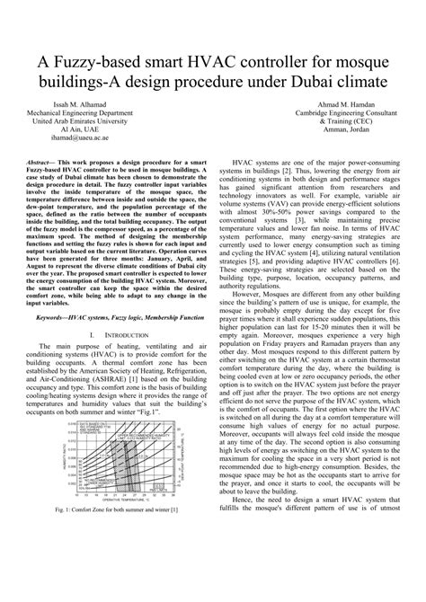 Pdf A Fuzzy Based Smart Hvac Controller For Mosque Buildings A Design Procedure Under Dubai