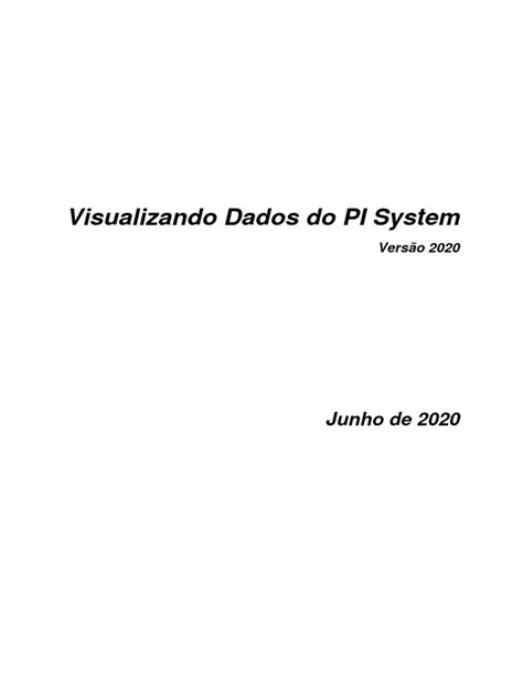 Visualizing Pi System Data Workbook Student 2020 A4 Ptbr Pdf Tempo