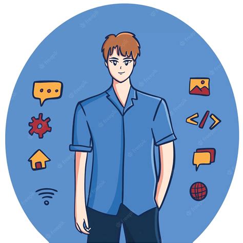 Premium Vector Free Vector Programmer Man Methodology Of Programming