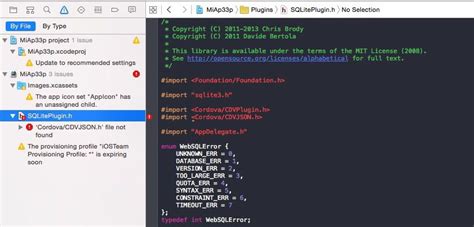 Apache Cordova CDVJSON H File Not Found Using Plugin SQLite In IOS