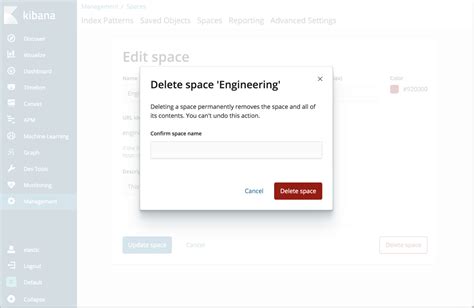 Managing Spaces Kibana Guide 68 Elastic