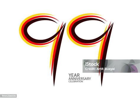 99 주년 기념일 축하 로고 타입 다채로운 선 벡터 99 번째 생일 로고 99 숫자 디자인 배너 템플릿 초대 카드 포스터 티셔츠에 대 한 로고 번호 요소 그래픽 디자인